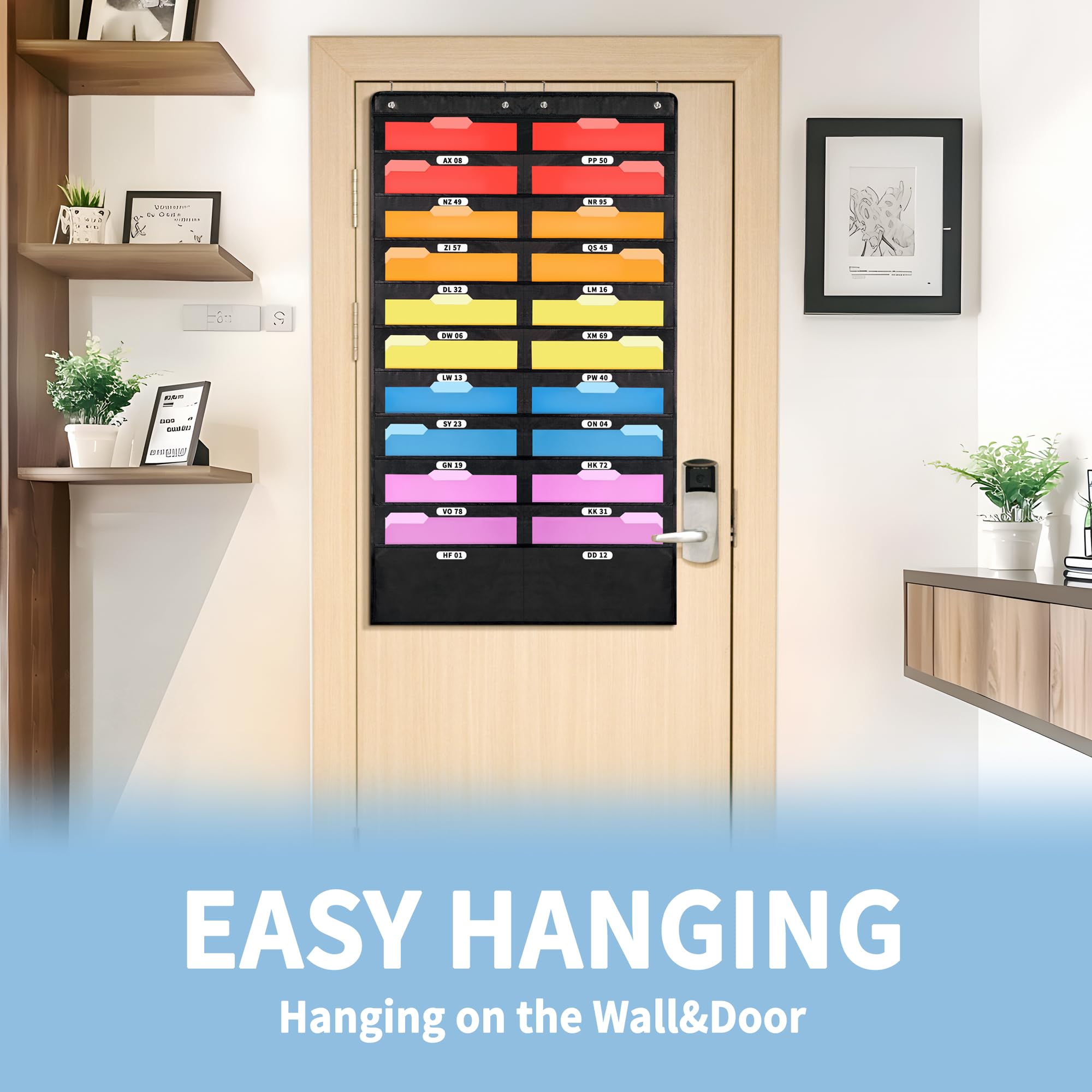 Snapklik.com : Annecy 20 Pockets Hanging Wall File Organizer, Black ...