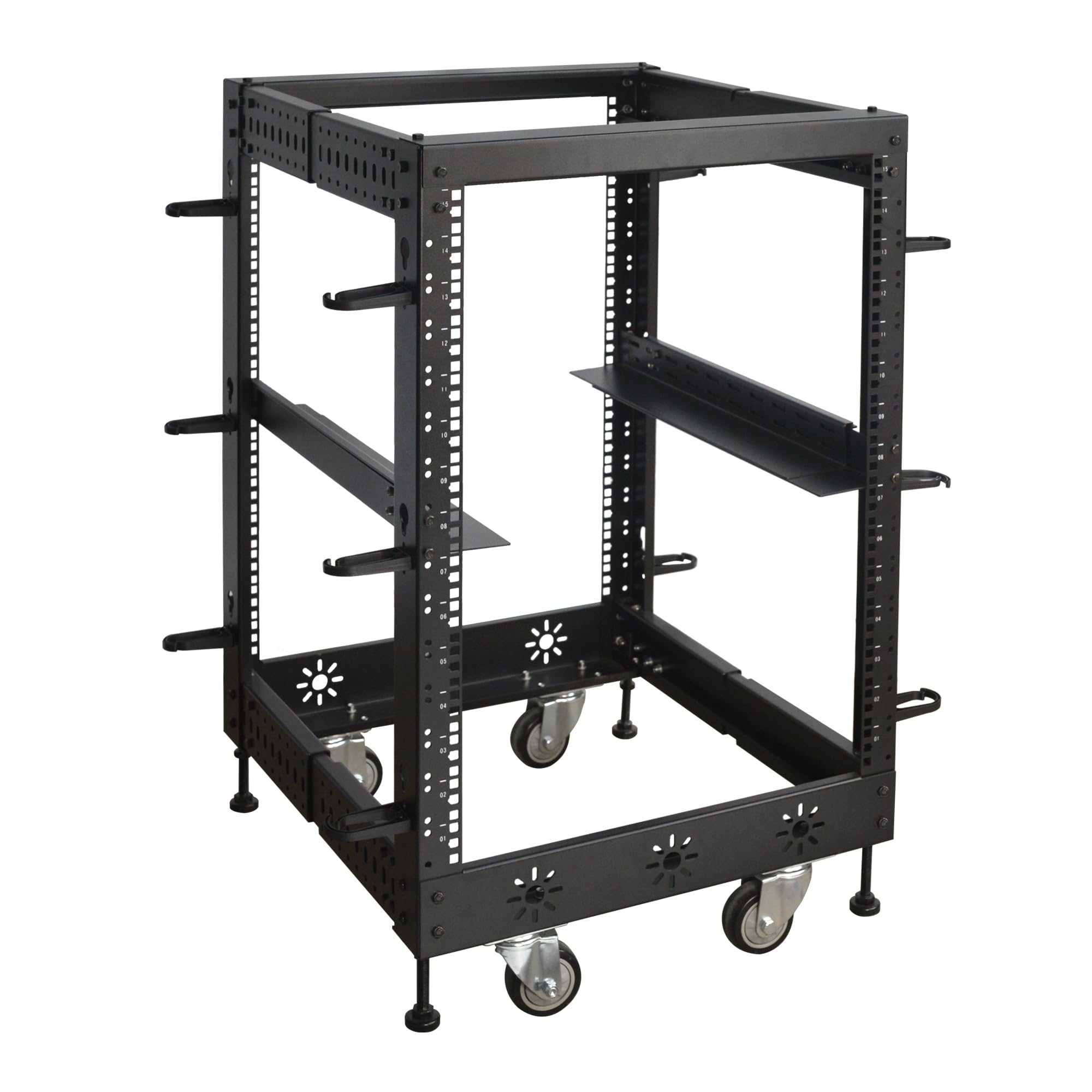 Amazon.com: RIVECO 15U 19” Adjustable Depth Server Rack Support Up to 1700LBS Floor Standing 4 ...