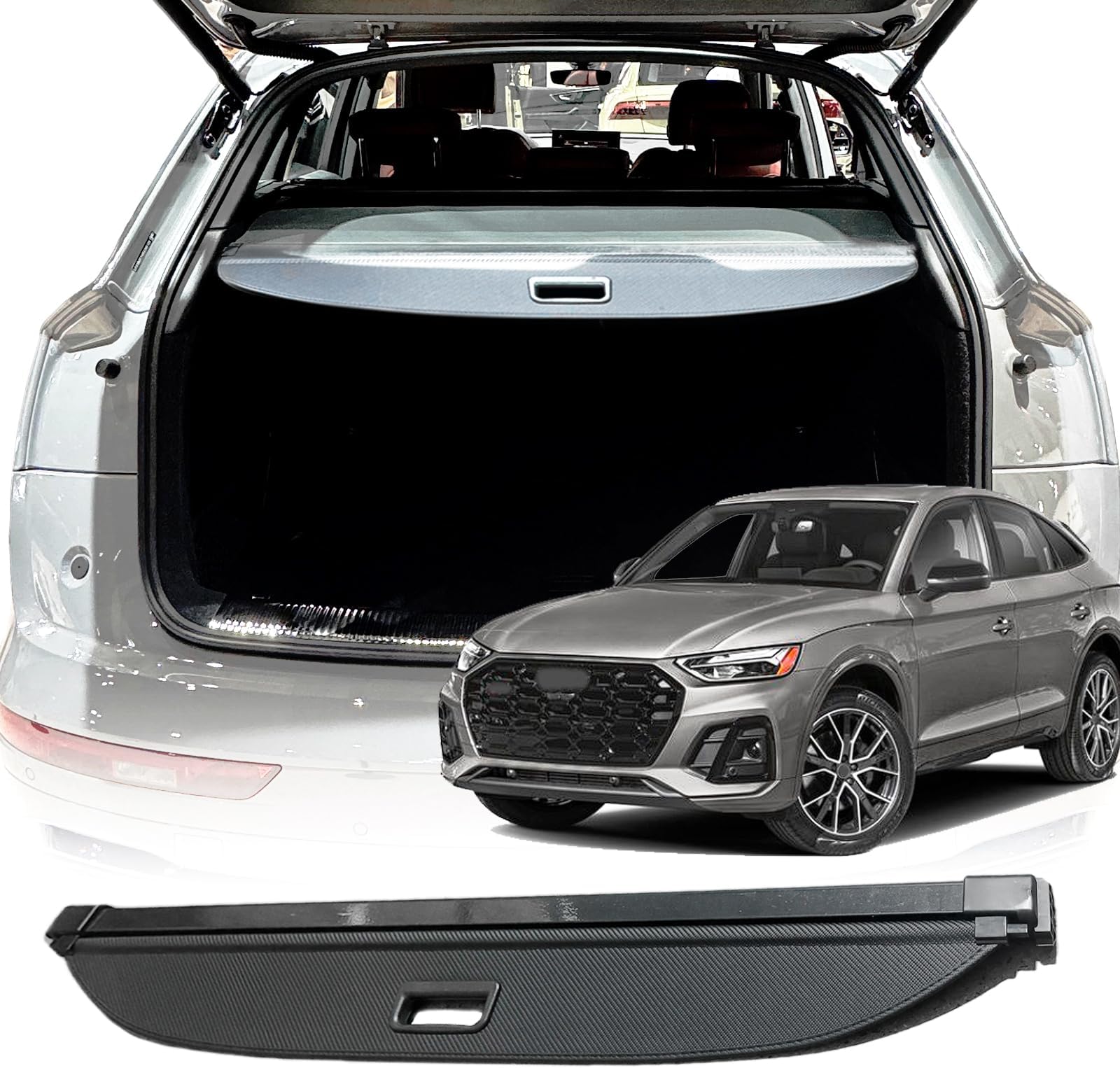 Amazon.com: Volcaner Cargo Cover for Audi Q5 SQ5 Accessories 2018-2024 ...