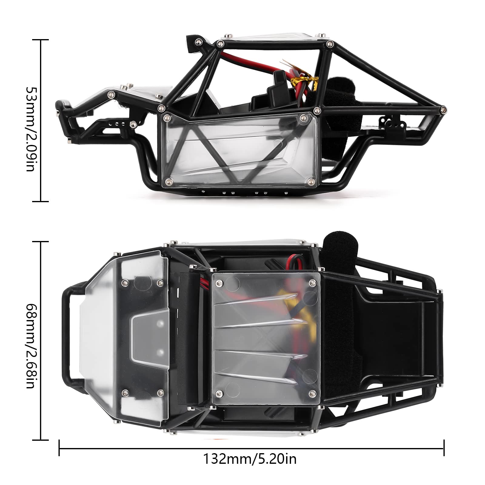 Snapklik.com : INJORA 34g Rock Buggy Body Shell Nylon Chassis Kit For ...