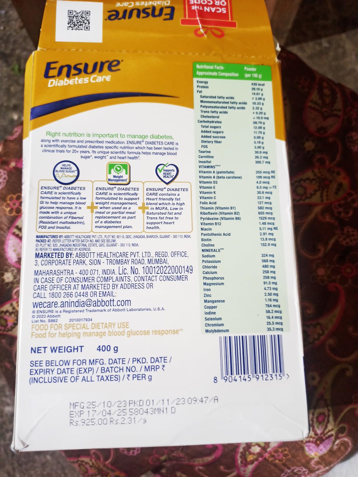 Ensure Diabetes Care- Nutrition to Help Control Blood Sugar Levels ...