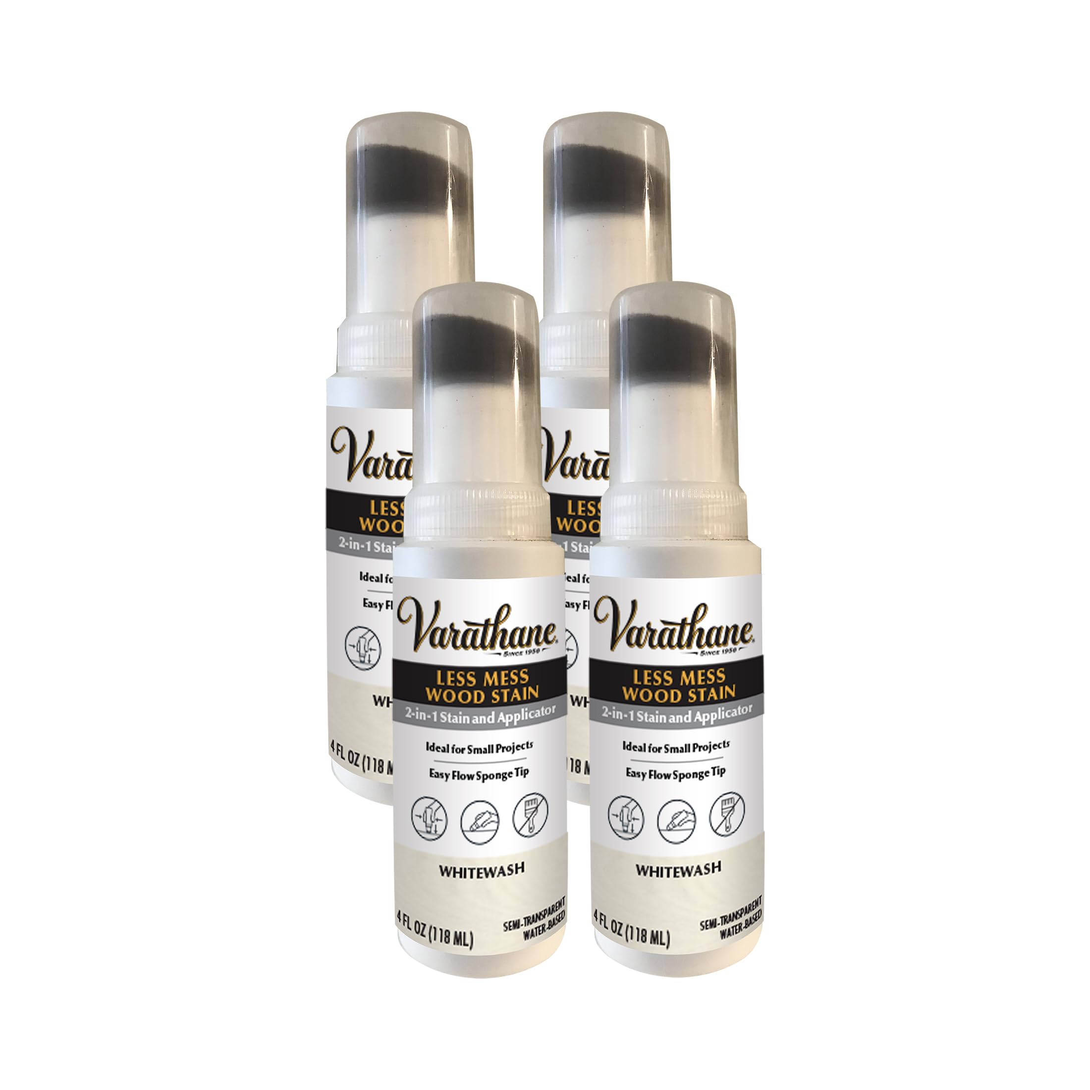 Snapklik.com : Varathane 385685-4PK Less Mess Wood Stain And Applicator