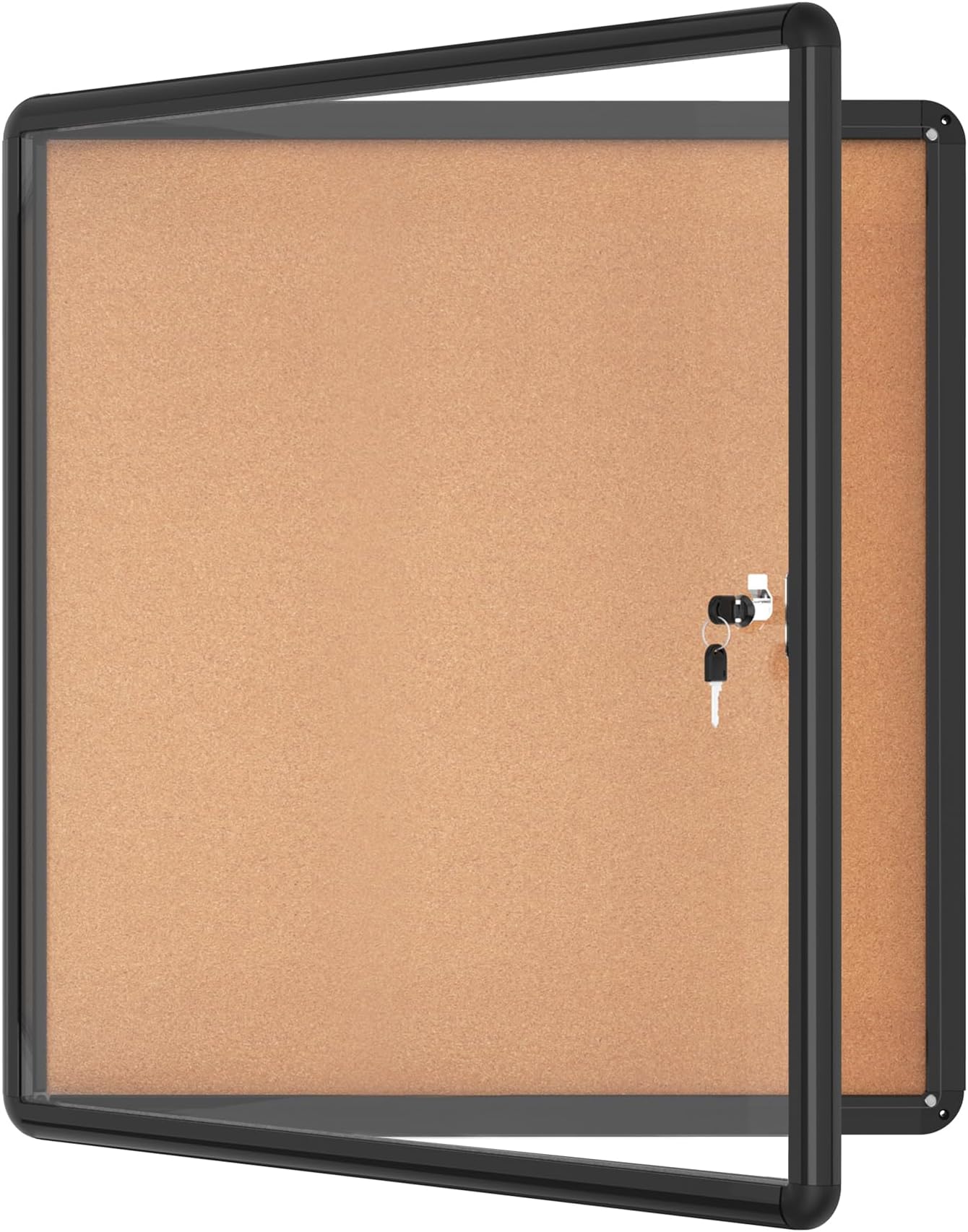 Amazon.com : 28” x 26” Enclosed Cork Bulletin Board, Secure Wall ...
