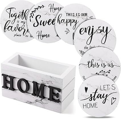 Amazon.com: Queekay Housewarming Gifts for Home Decoration Wooden Heart ...