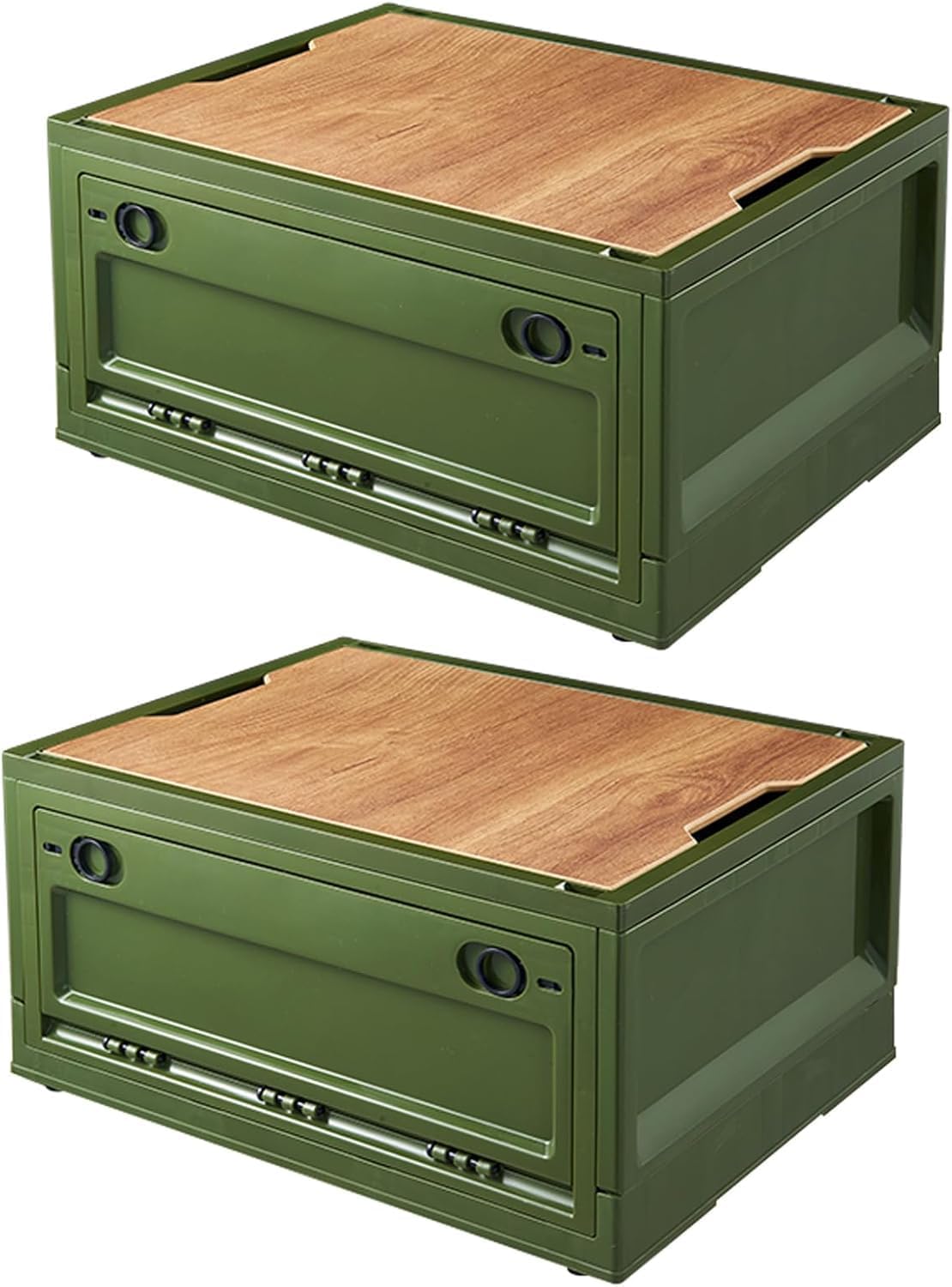 RMAN Lot de 2 Caisse de Rangement avec Couvercle Boite Rangement ...