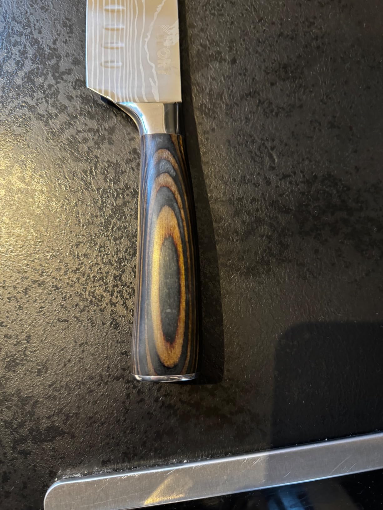 Kitory Santokumesser Kochmesser Klingenlänge 17 cm, Japanisches Santoku ...