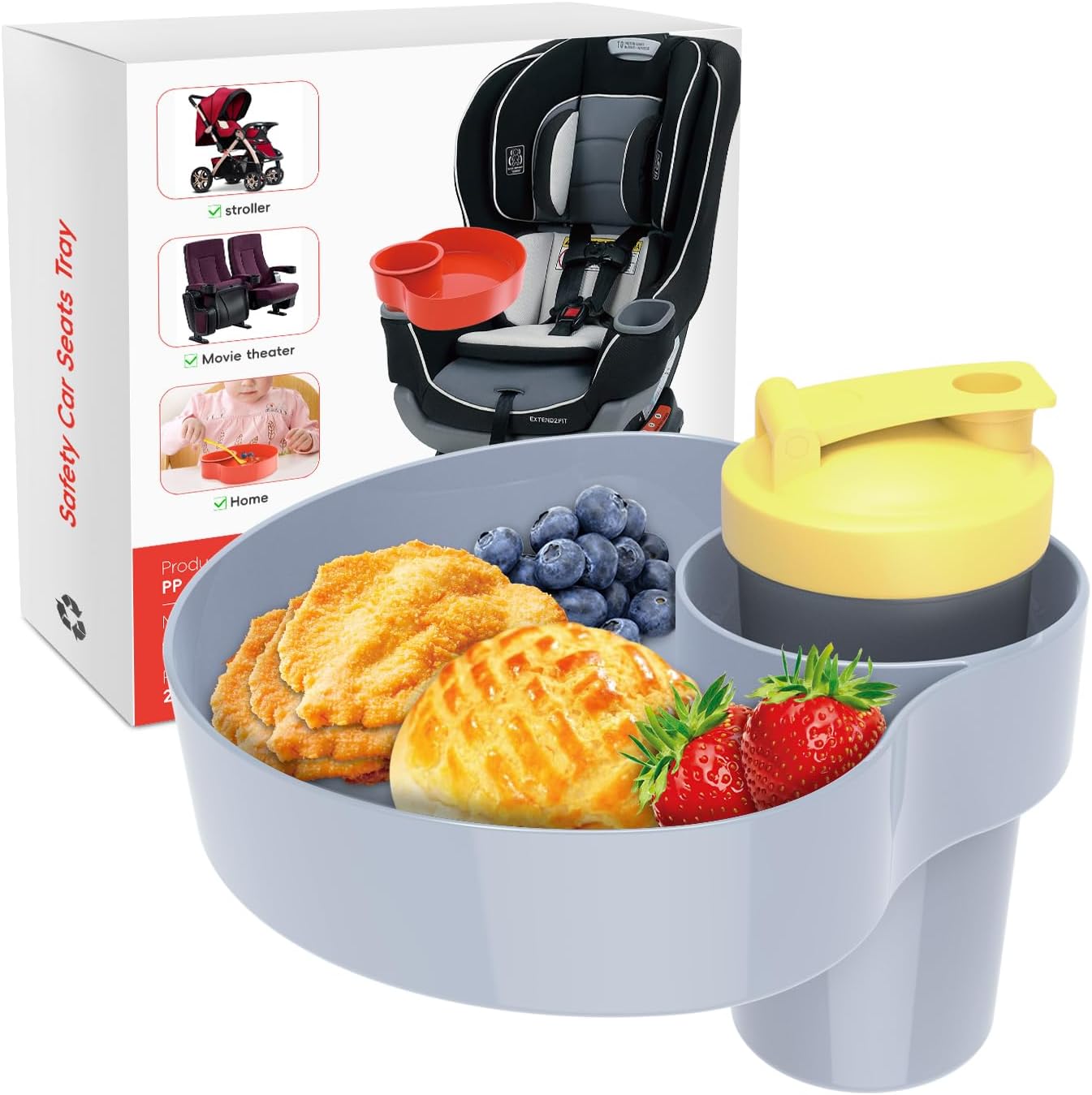 Amazon.com: trunkhouse Kids Carseat Food Eating Tray: Car Seat Travel ...