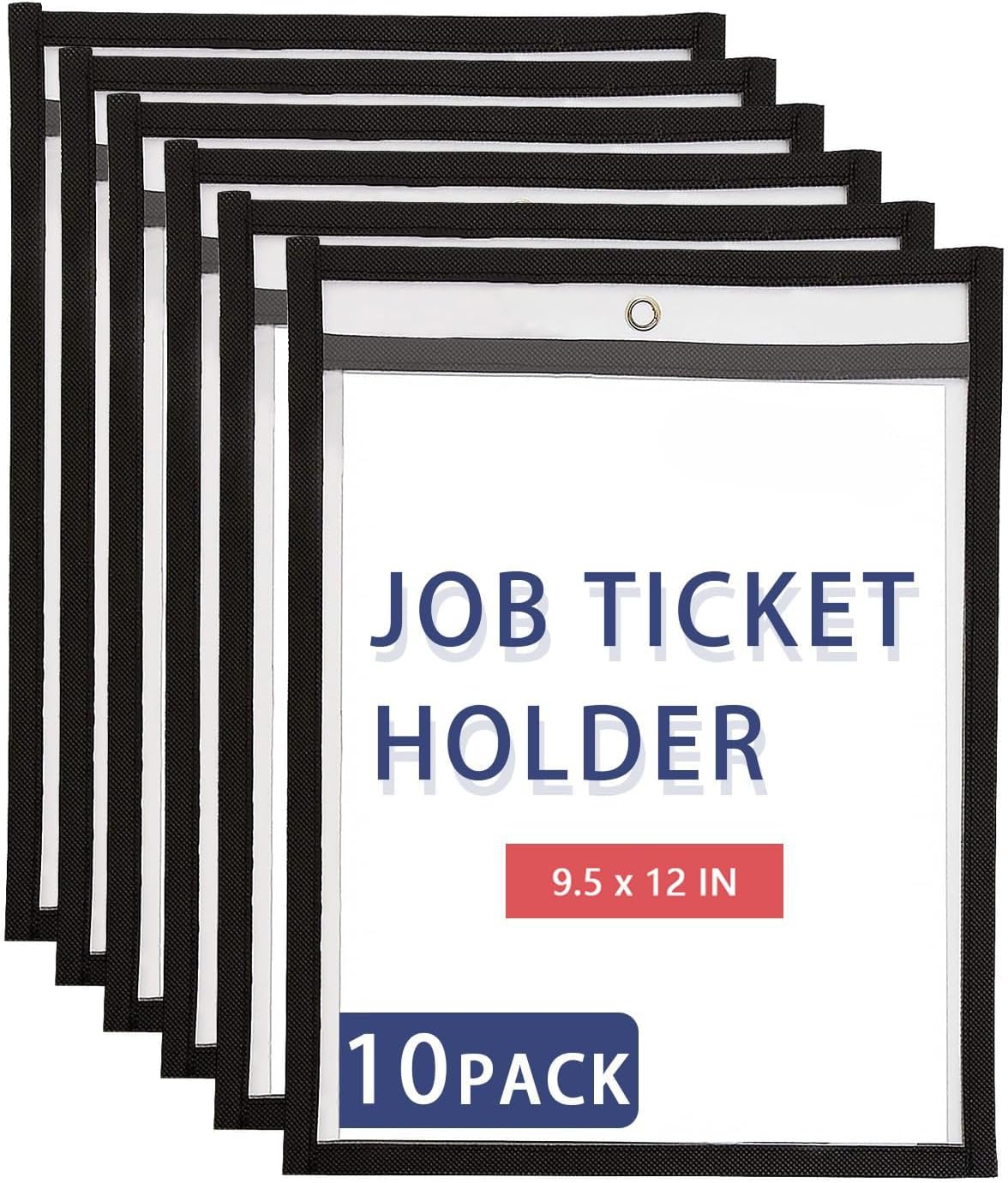 Amazon.com : 10pcs Job Ticket Holders 10x13.5 Inches, Dry Erase Pockets ...