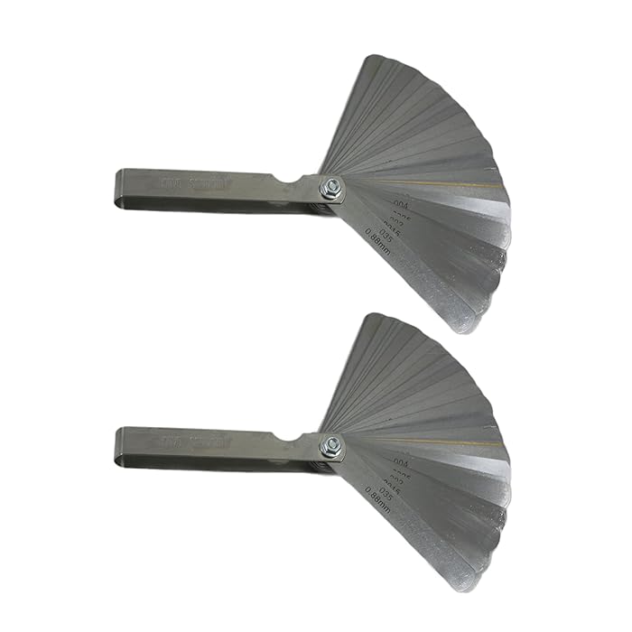 Buy ABN Feeler Gauge Measurement Tool, 2Pk - 32Pc Universal Thickness ...
