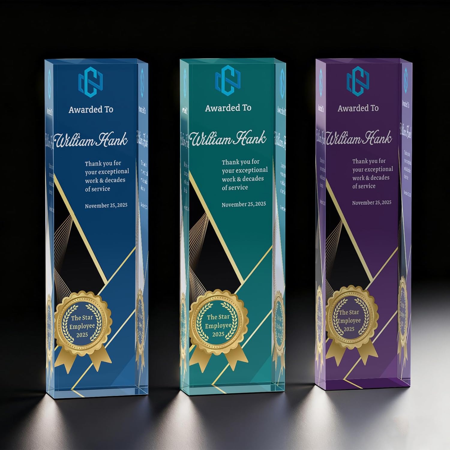Amazon.com: Personalized Trophy Award for Employee Recognition and ...