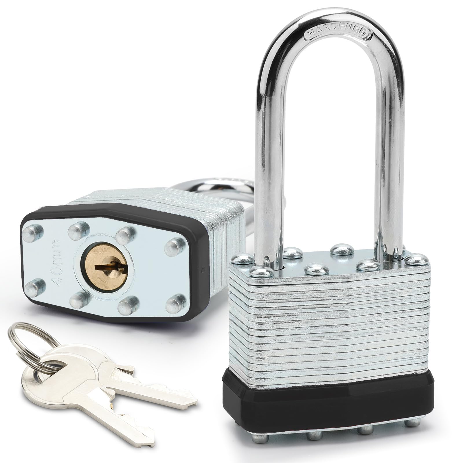 Lock Laminated keyed Padlock(1-9/16 in Wide Body),Lock Outdoor Black ...