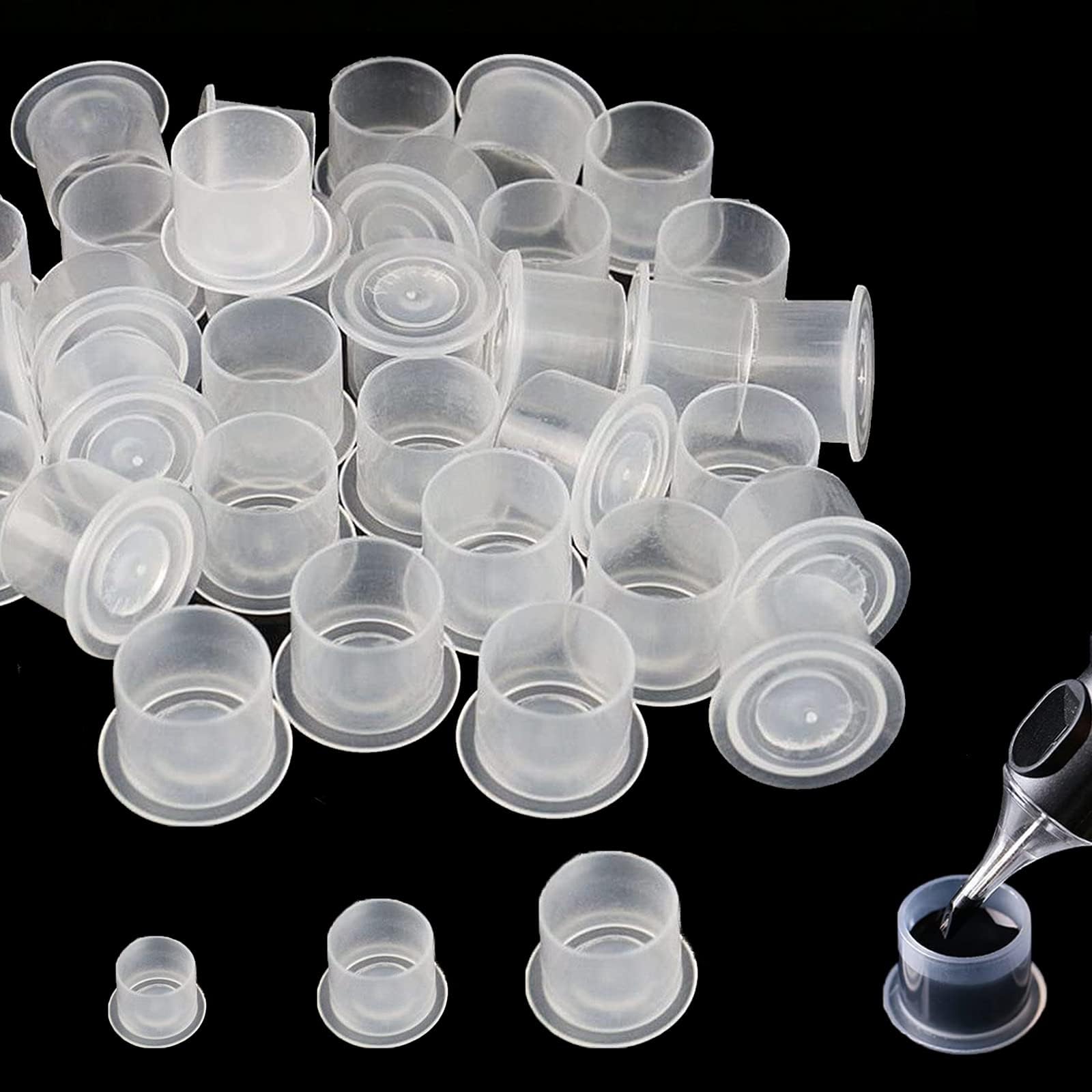Amazon.com: Tattoo Ink Caps with Base - Yuelong 1000pcs Tattoo Ink Cups ...