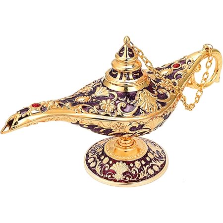 Amazon.com: SUNMALL Vintage Legend Aladdin Lamp Magic Genie Wishing ...