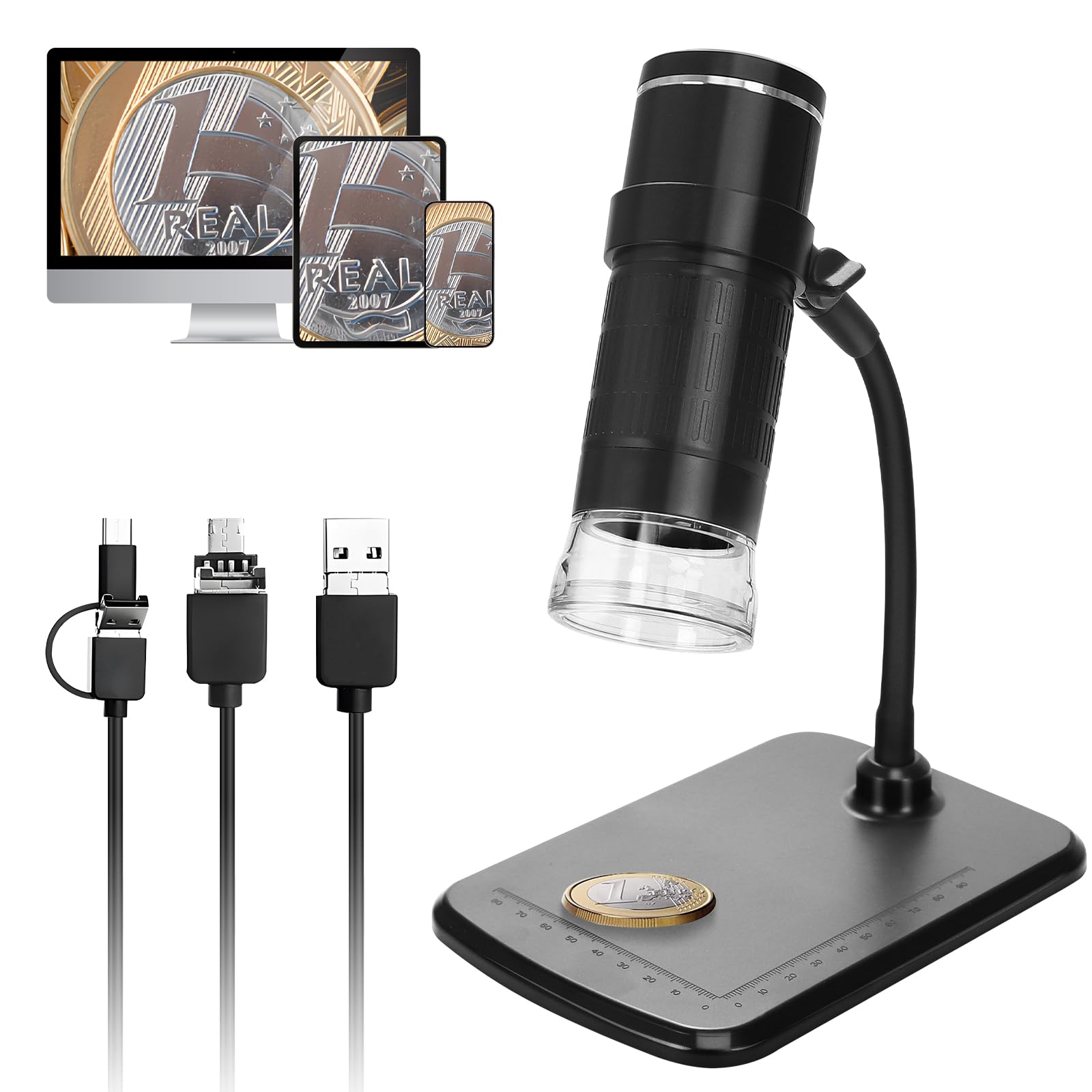 Amazon.com: Dessports USB Digital Microscope 1000x: 50x-1000x High ...