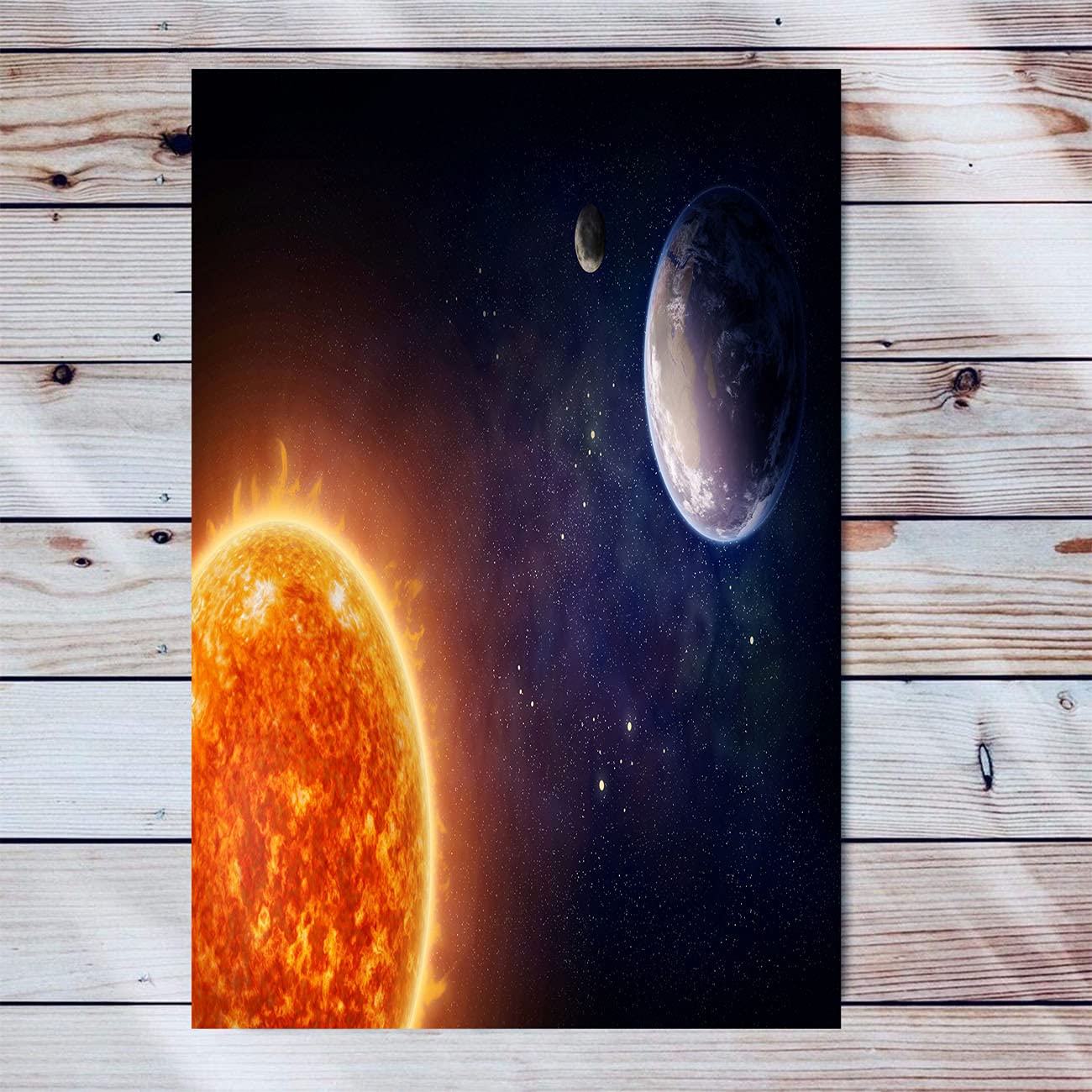 The Moon And Earth Sun Art