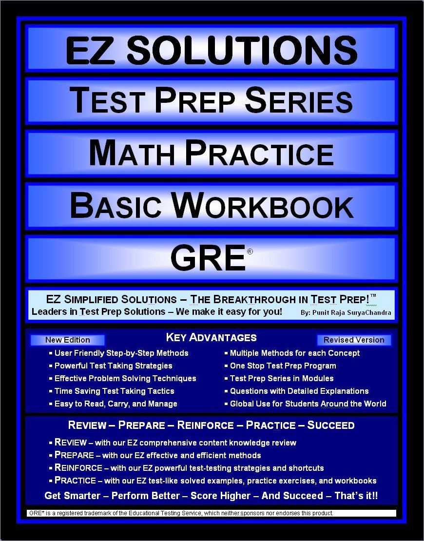 EZ Solutions - Test Prep Series - Math Practice - Basic Workbook - GRE ...