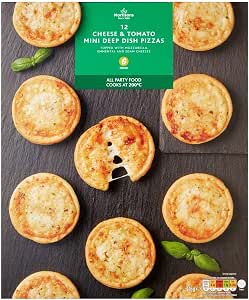 Morrisons 12 Cheese & Tomato Mini Deep Dish Pizzas (Frozen) : Amazon.co ...