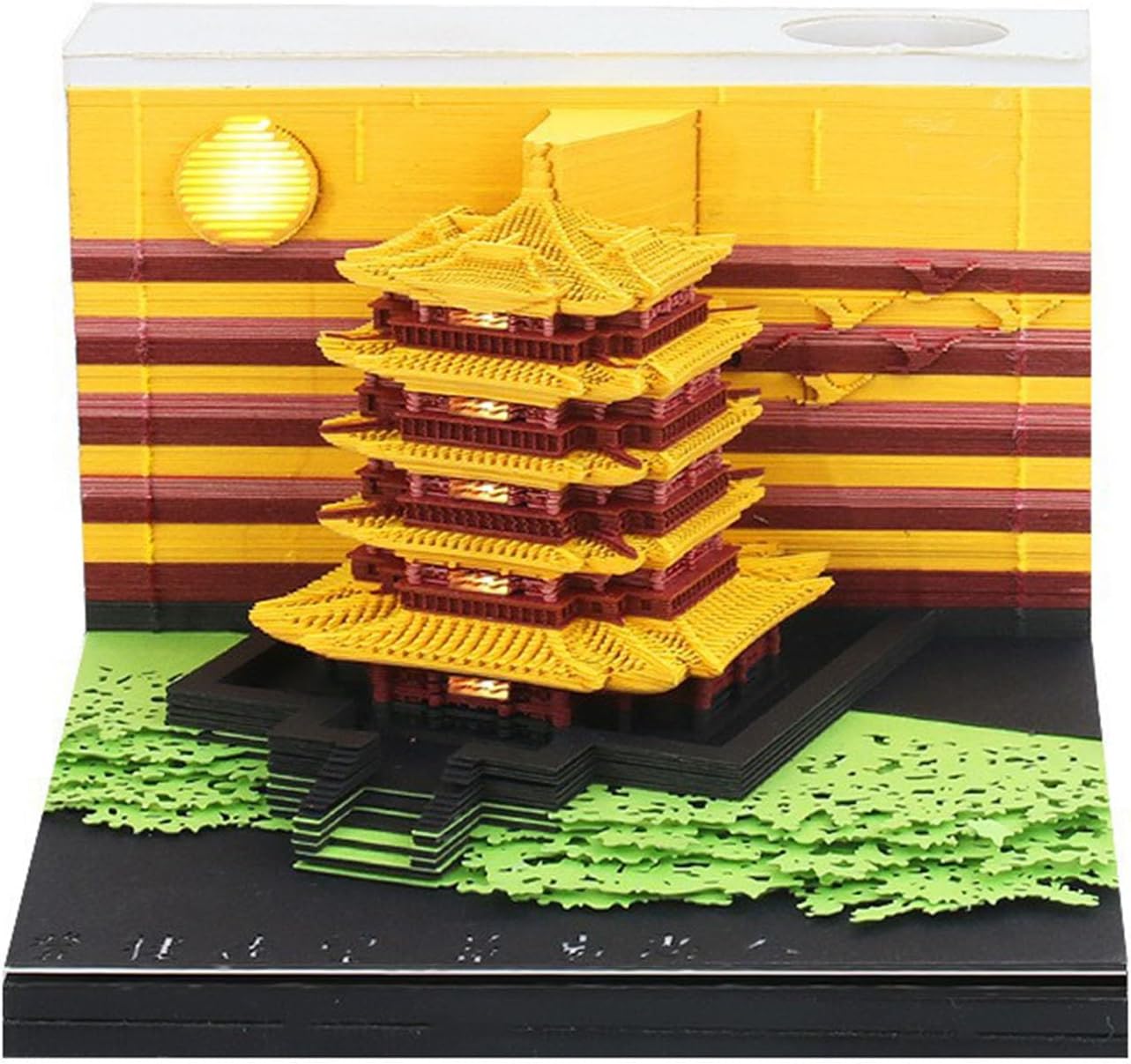 Tear off calendar 2024，memo pad，3D Memo Pad with LED Lights,3D Desk ...