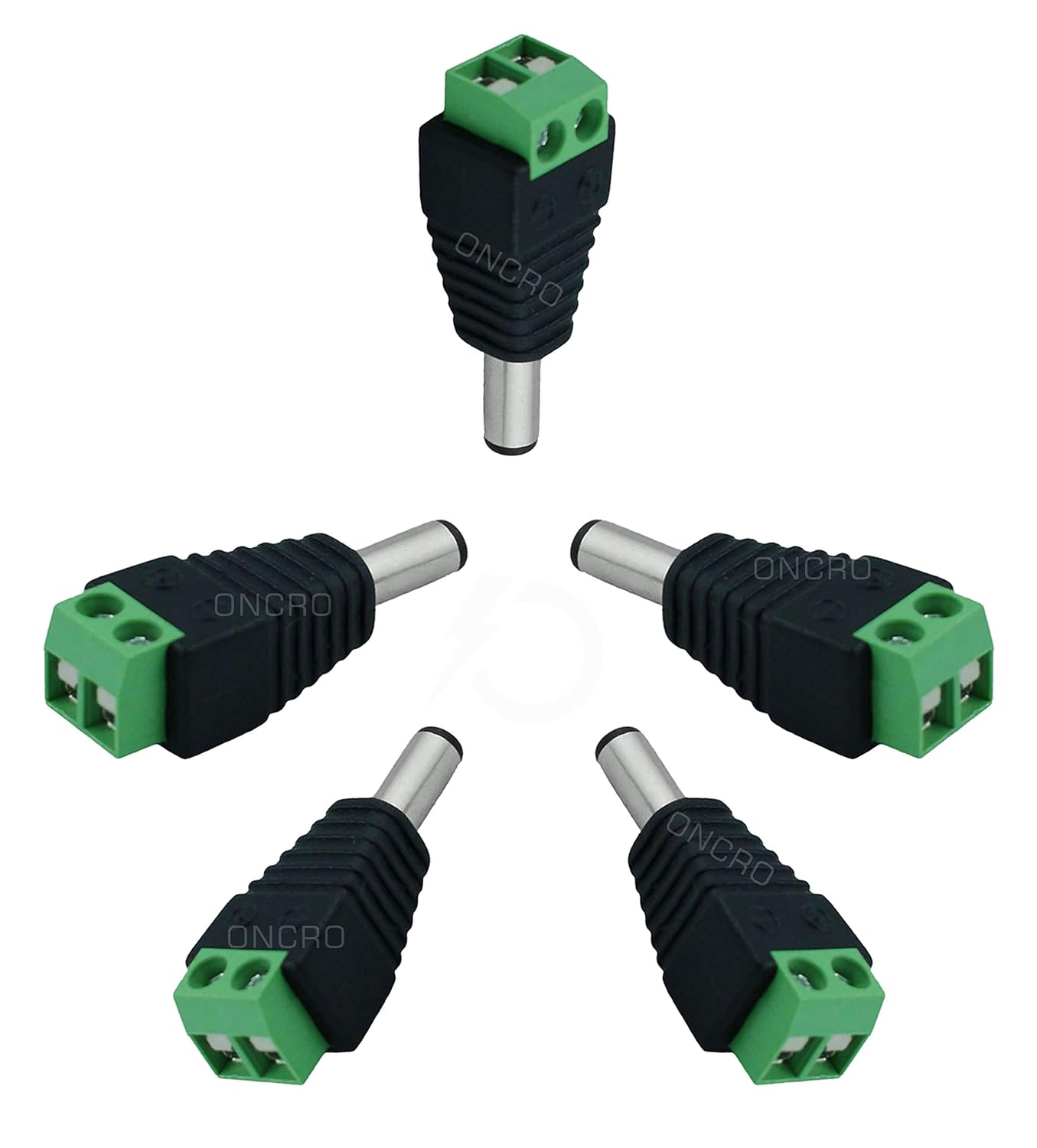 Amazon.in: Buy ONCRO® Pack of 5 pcs Green Black, Male DC Connector, 5 ...