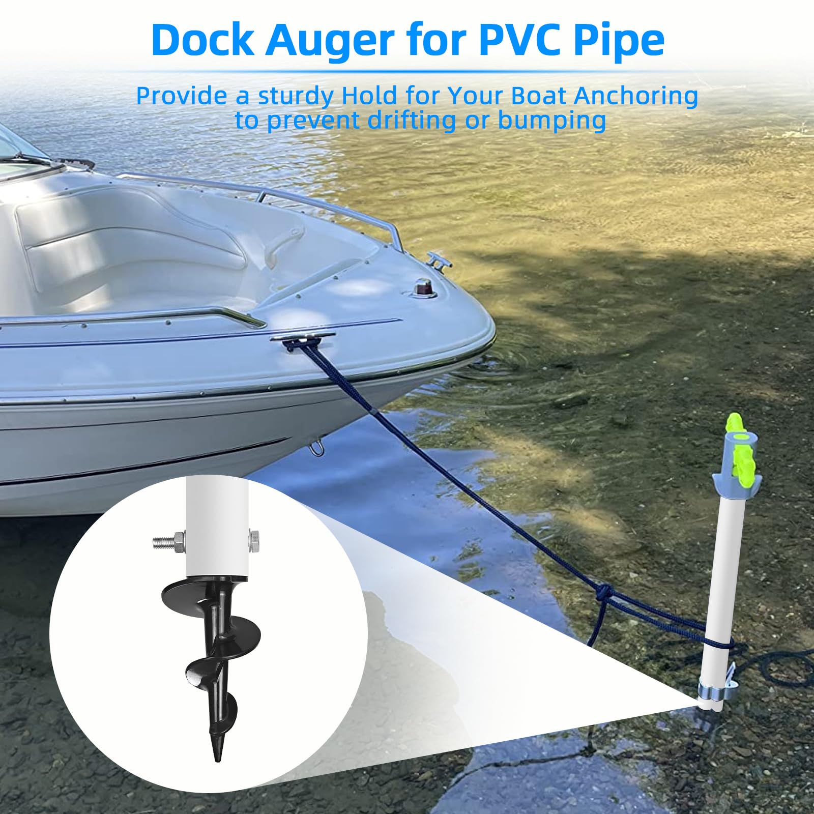 Snapklik.com : JYINCPED 2 Pack Dock Auger Sand Auger For PVC Tubing ...