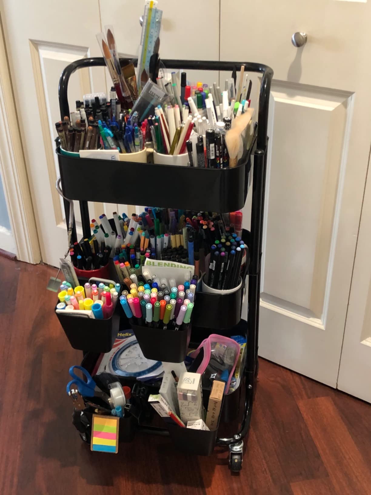 $19/mo - Finance Homchwell 3 Tier Metal Utility Rolling Cart with ...