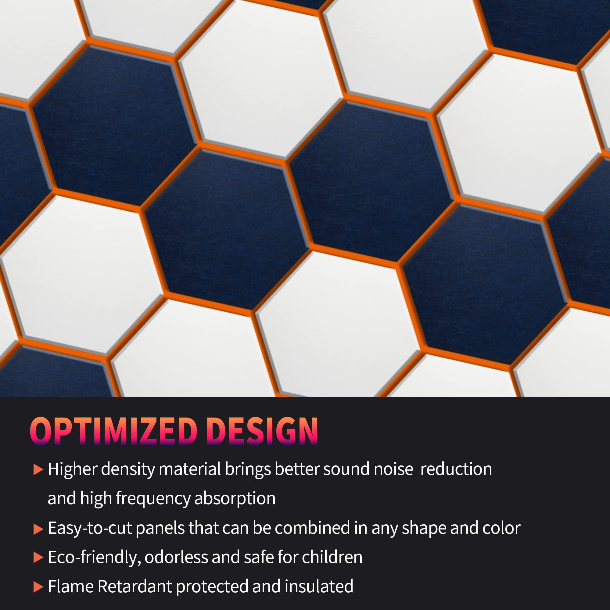 Snapklik.com : Hexagon Acoustic Panels, High Density, Sound Proofing ...