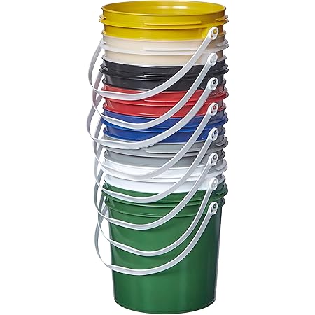 Amazon.com: Consolidated Plastics 1 Gallon Food Grade Buckets BPA Free ...