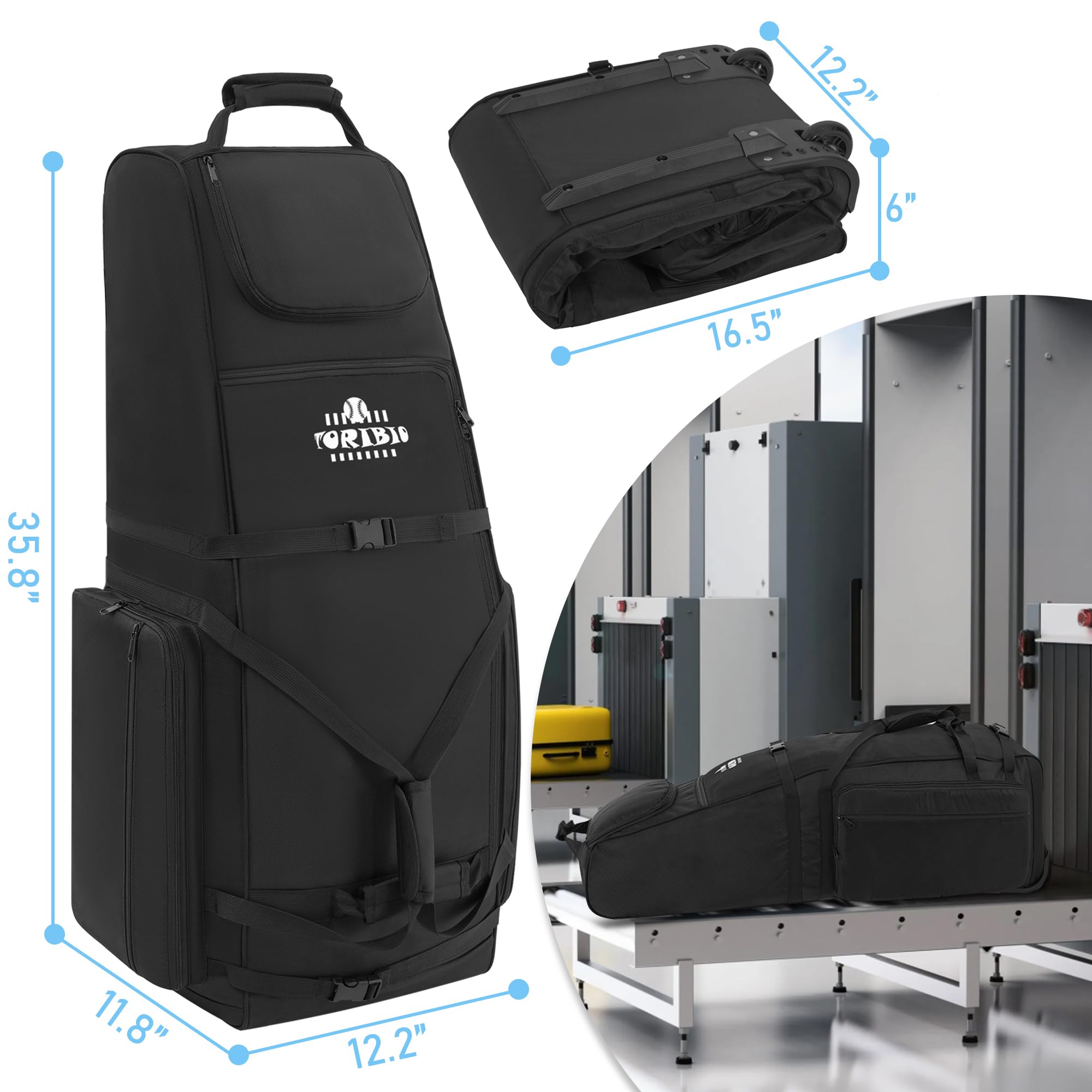 Snapklik.com : Rolling Baseball Bag, Wheeled Baseball & Softball ...