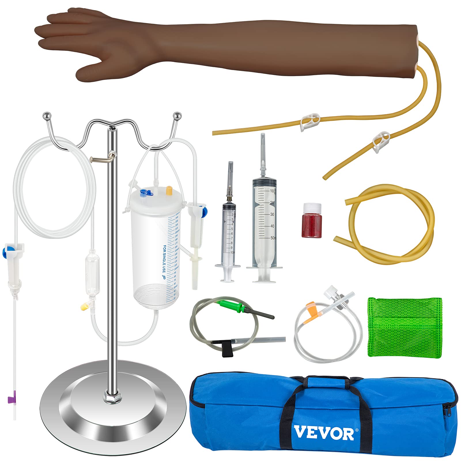 Buy VEVOR Phlebotomy Practice Kit, Dark Skin IV Practice Kit ...