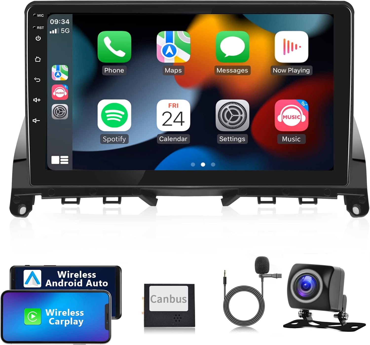 Android 11 Car Stereo Carplay For Mercedes-Benz C-Class 2007-2010, 9 ...