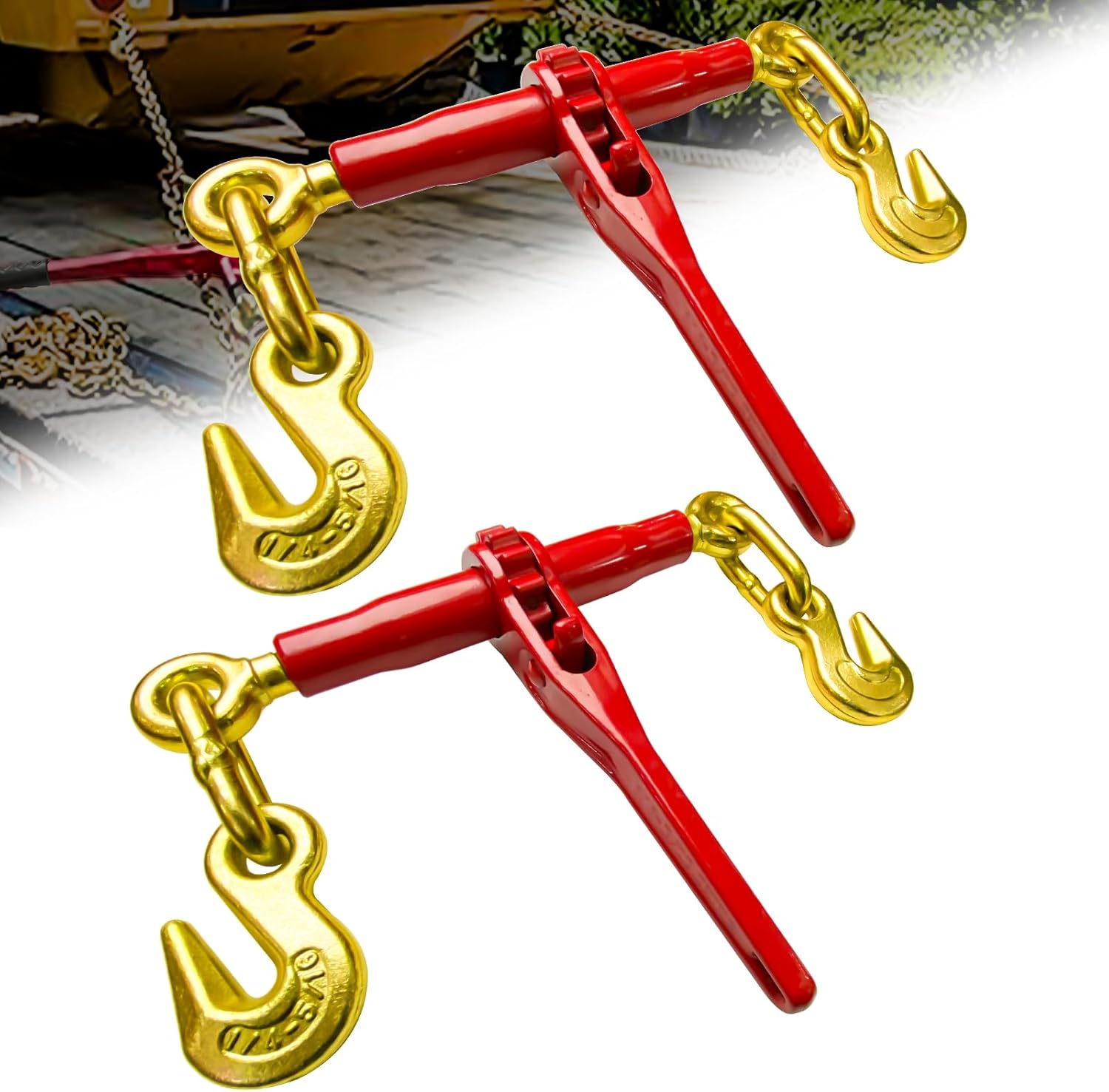 Amazon.com: FITHOIST Ratchet Chain Binders 1/4'' - 5/16'' | 2-Pack Load ...