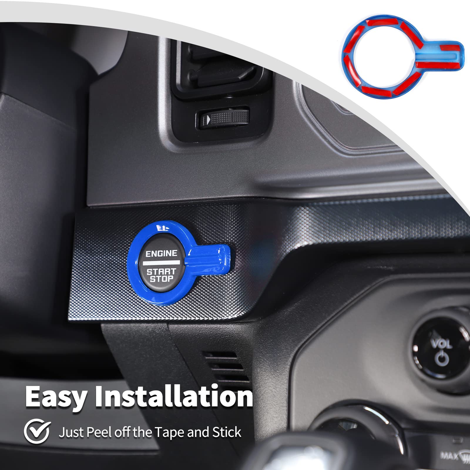 Snapklik.com : Bronco Push Start Button Cover Spin Engine Start Stop ...