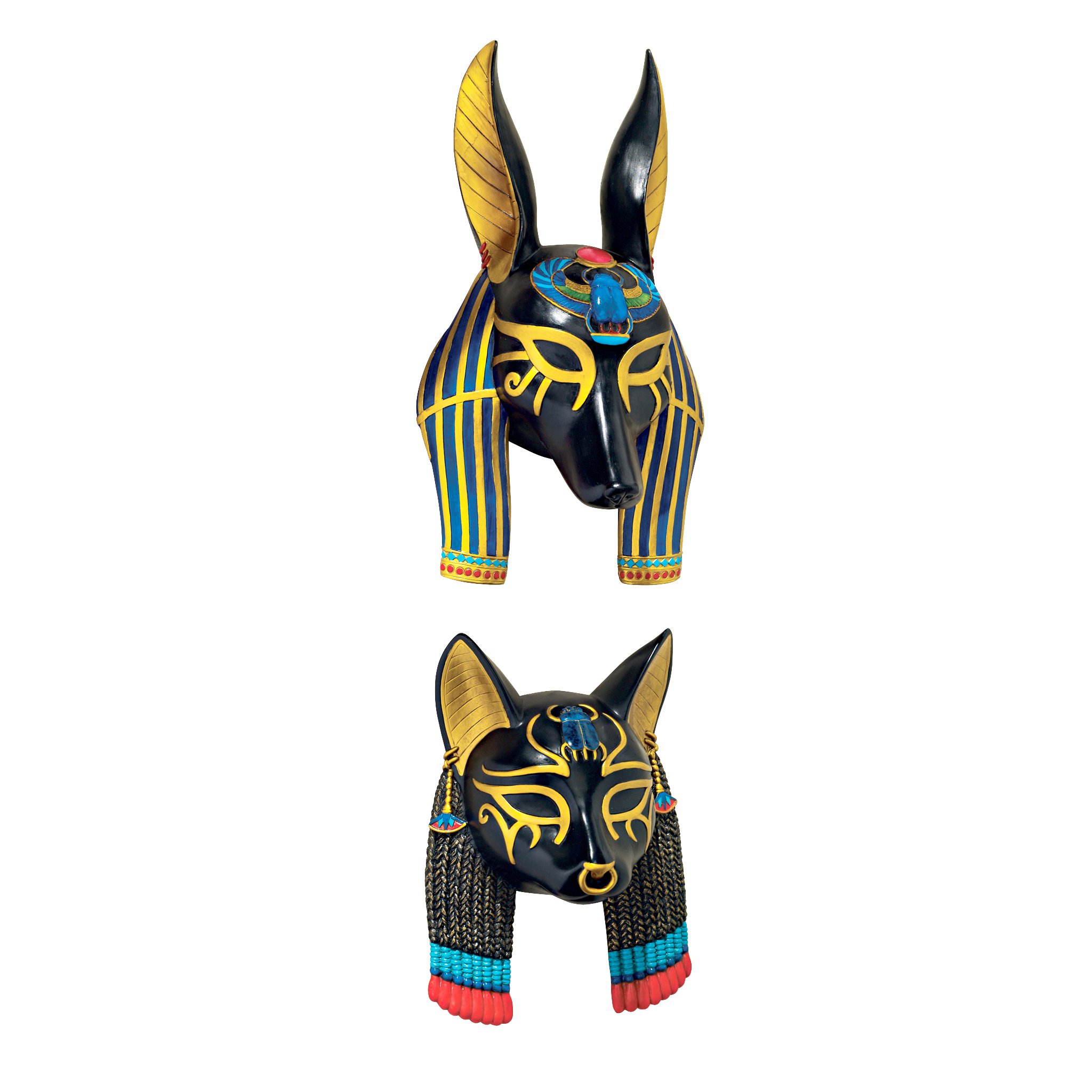 Egyptian Gods Masks Hand Painted Bastet Kitsune Mask!🐈⬛