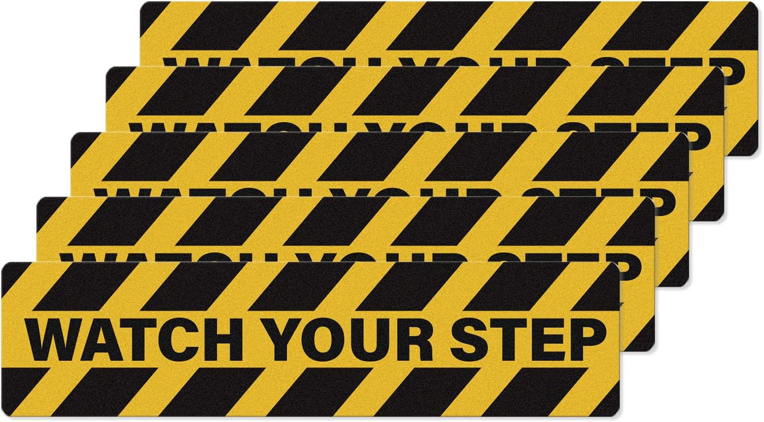 YIKIADA Watch Your Step Stickers Self Adhesive Vinyl 600 × 150 mm (23.4 ...