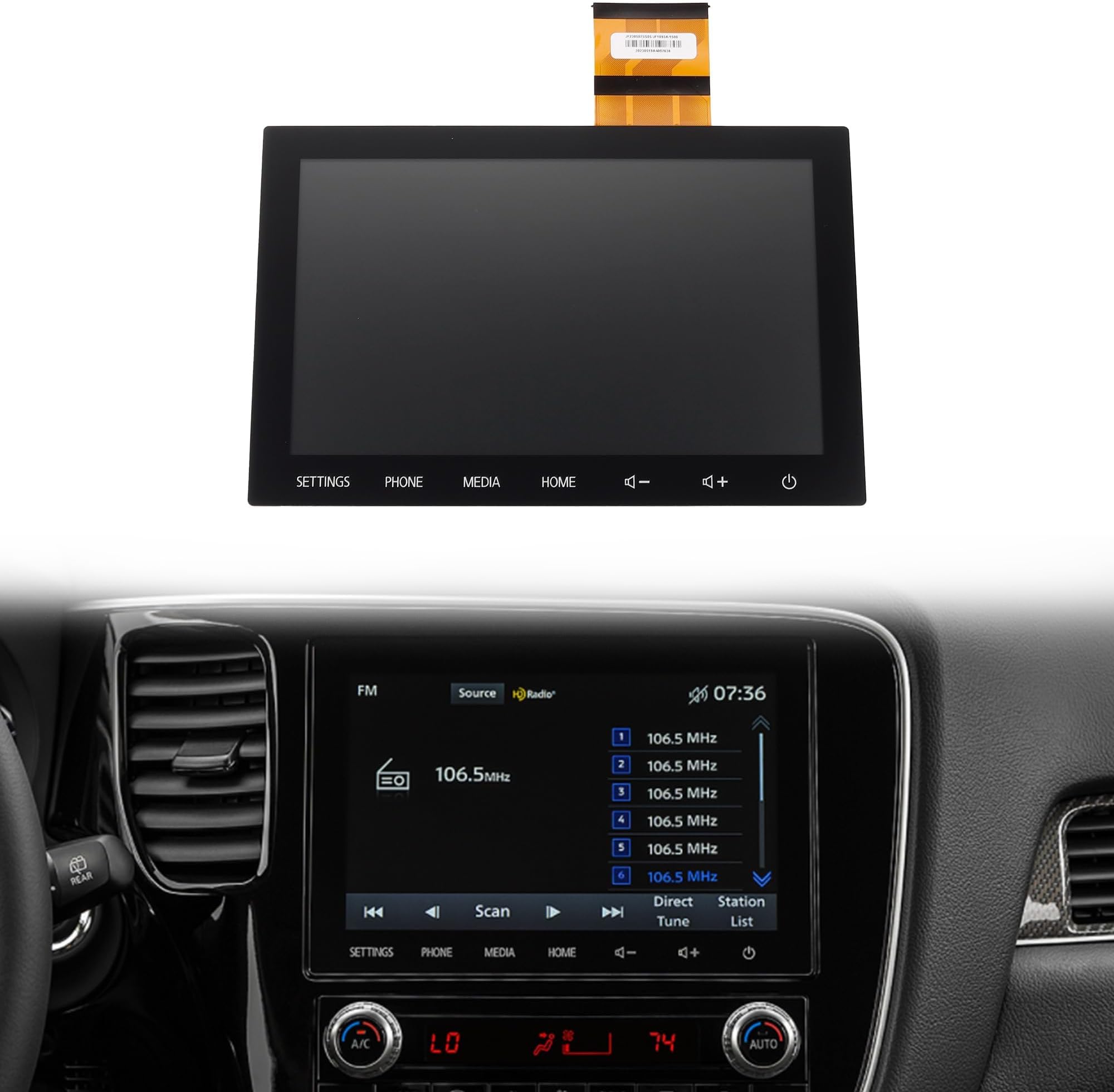 Amazon.com: Dasbecan 8" Touch Digitizer LCD Screen Radio Compatible ...