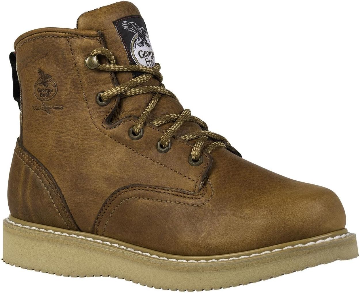 Amazon.com | Georgia Steel Toe Barracuda Gold Wedge Work Boots ...
