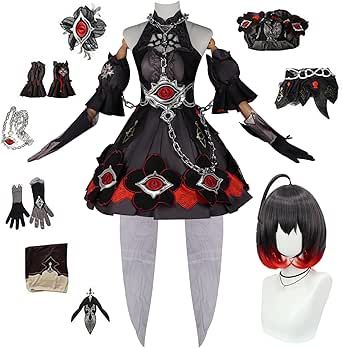 Amazon.com: TMSREBU Honkai Seele Cosplay Costume Outfit Uniform Dress ...
