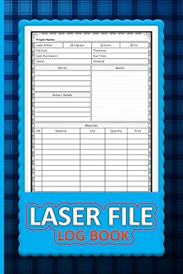 Amazon.com: Laser File Log Book: Simple Cutter and Engraver Project Log ...
