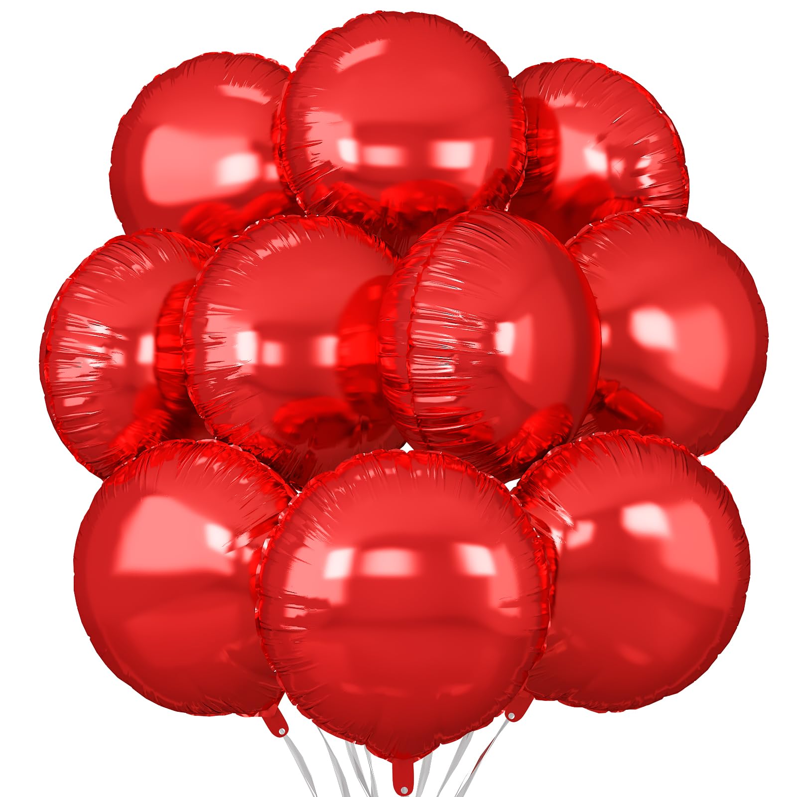 Amazon.com: Red Round Balloons,20Pcs Red Foil Balloon Giant Round ...