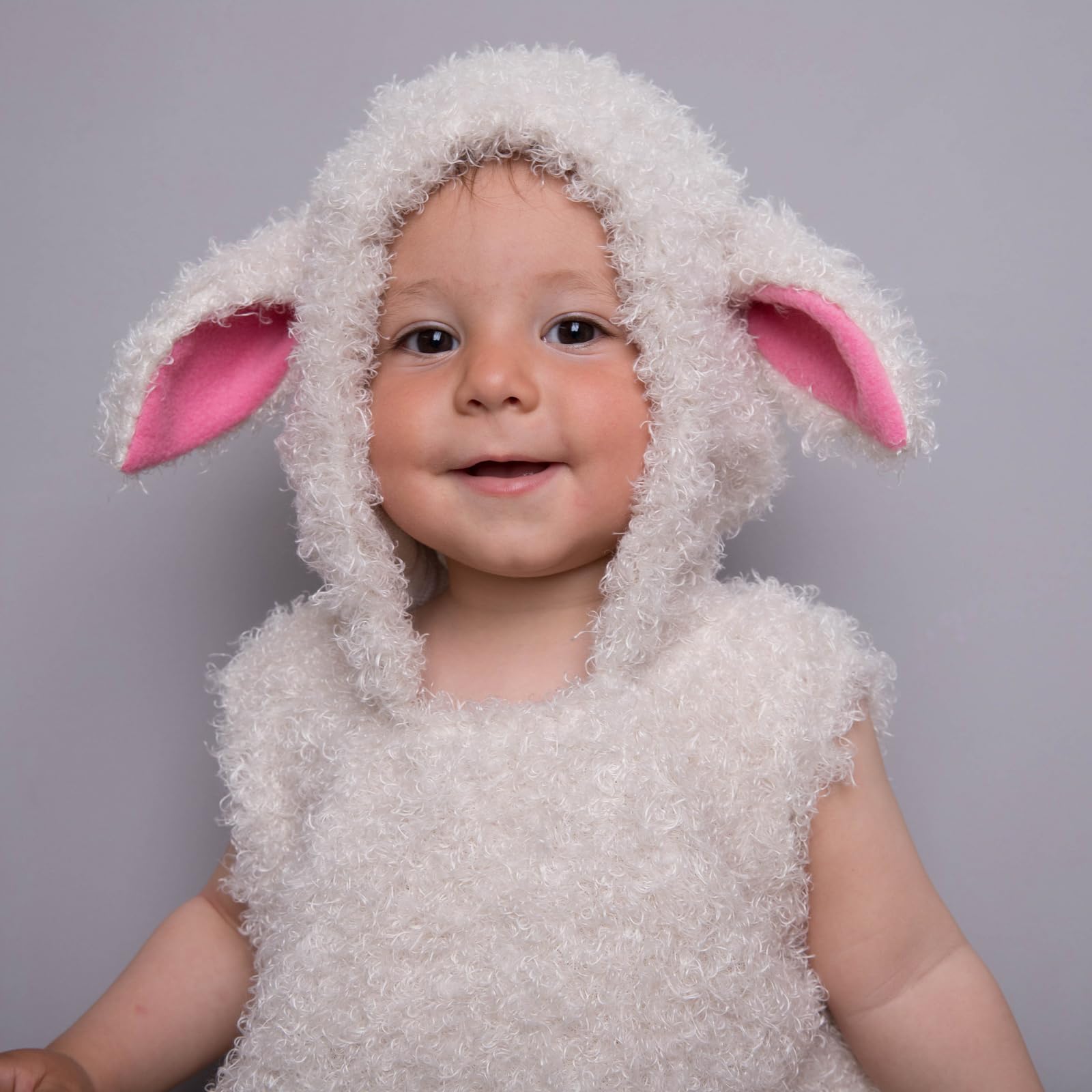 FeMereina Kids Sheep Costume Boys Girls Furry Hooded Vest Cute Animal ...