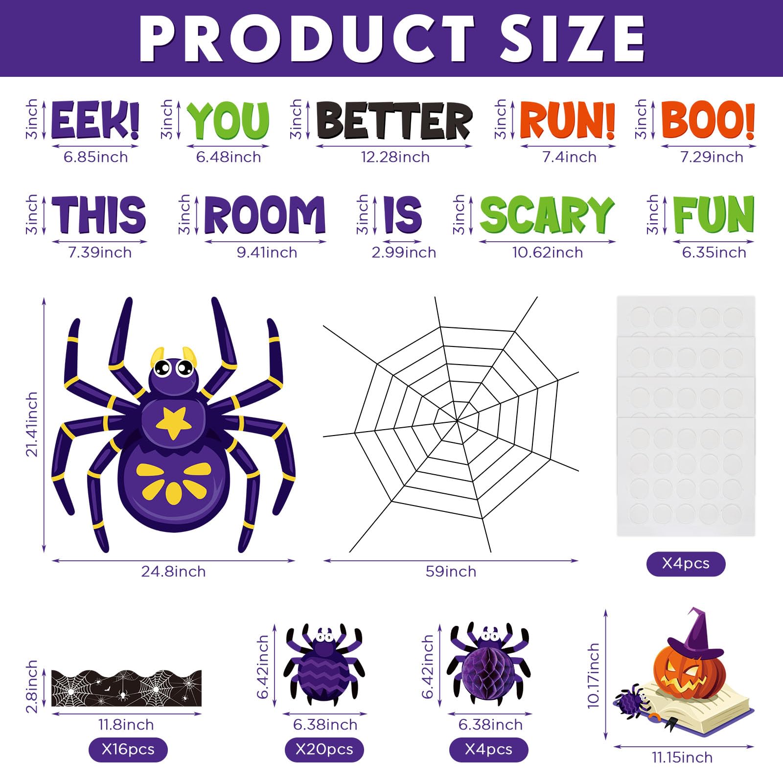 Snapklik.com : Pasimy 58 Pcs 3D Halloween Bulletin Board Set Halloween ...