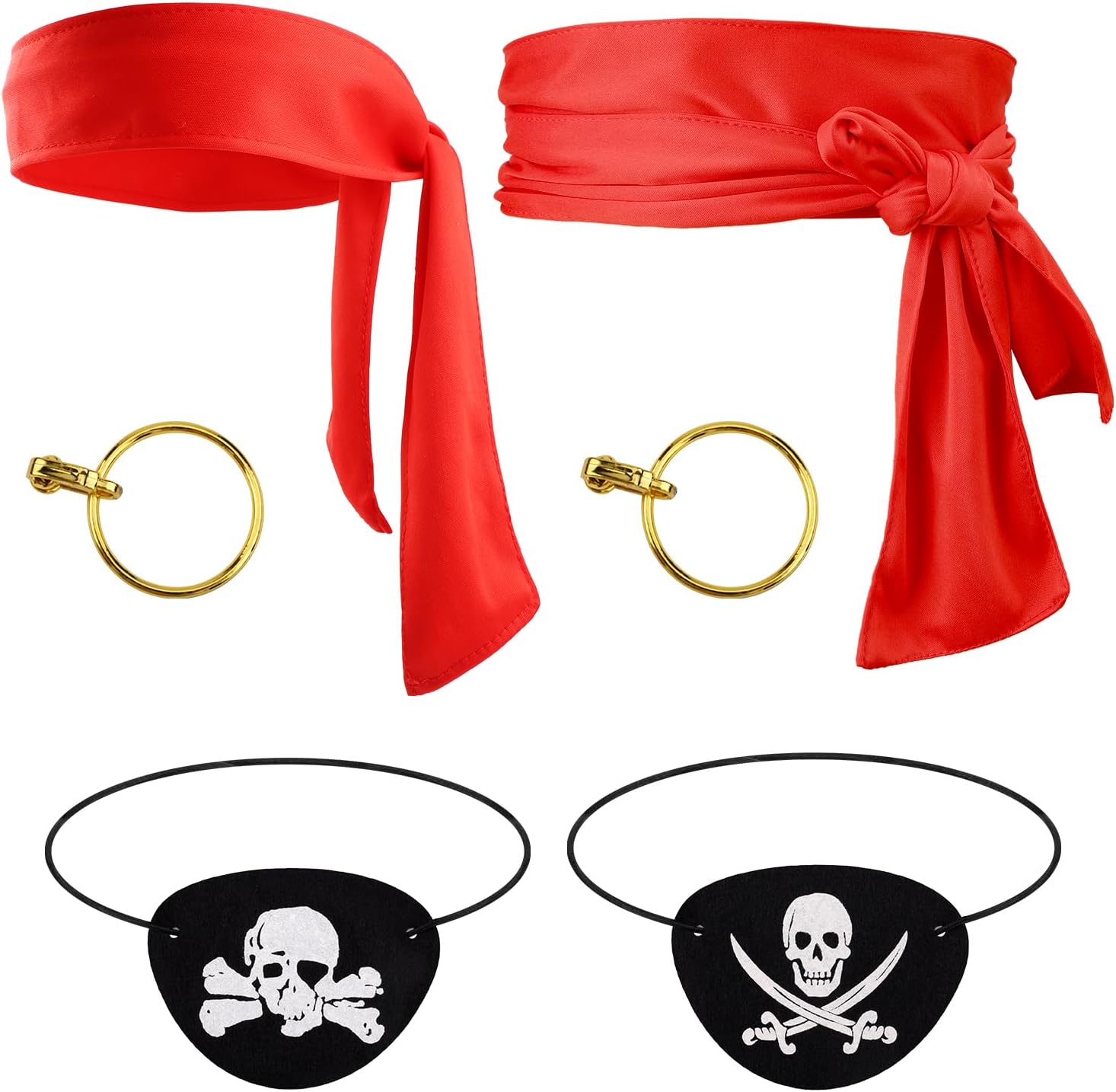 Amazon.com: PEUTIER 6pcs Pirate Accessories, Pirate Cosplay Set Include ...