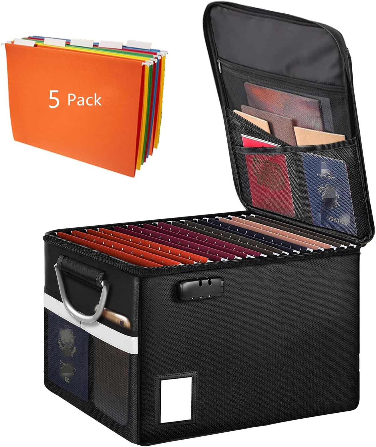 Amazon.com : Fireproof file Box Organizer, Document Box Organizer with ...