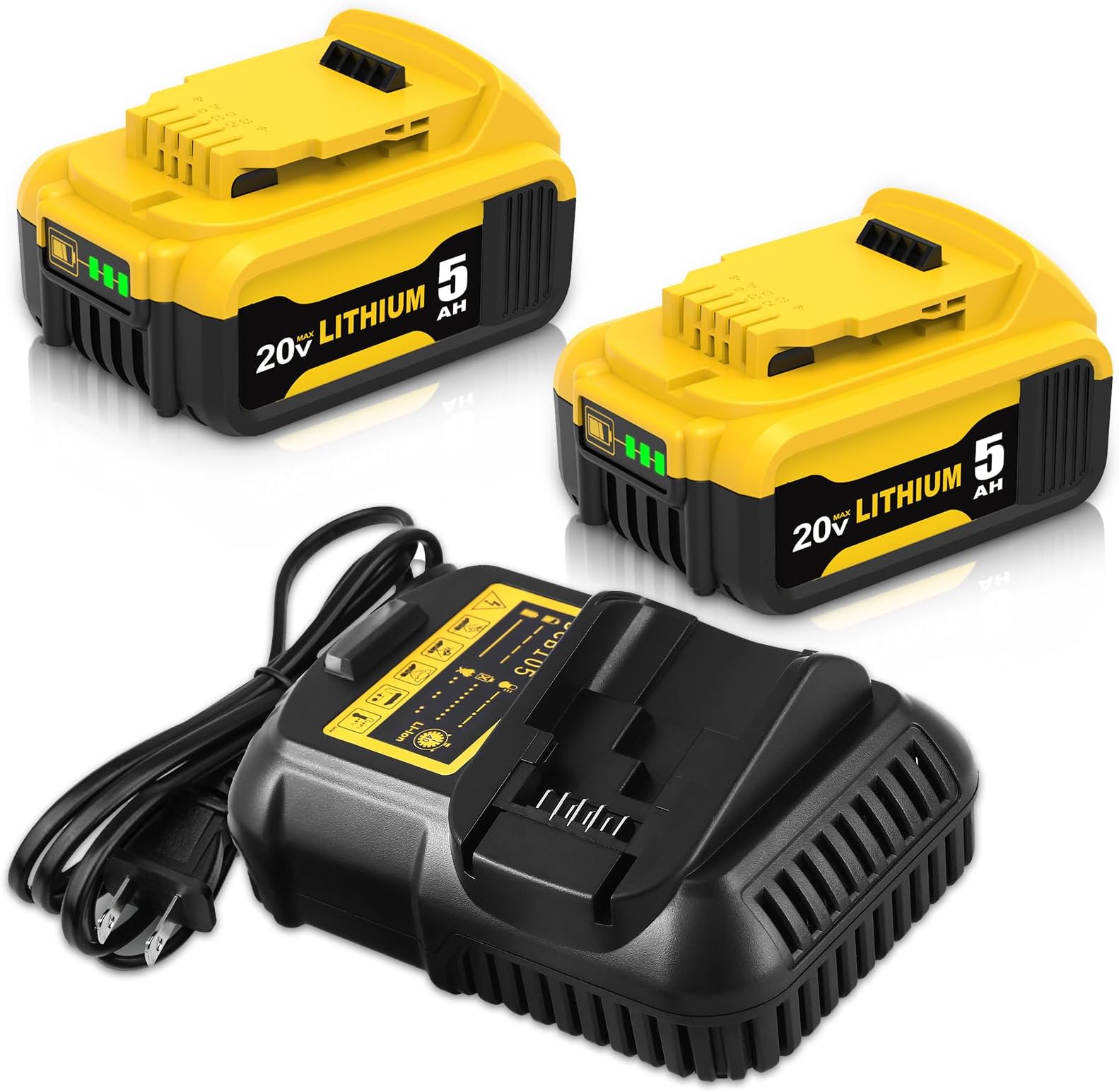 DEWALT DCB205CK Kit chargeur de batterie 20 V MAX 5,0 Ah avec sac ...