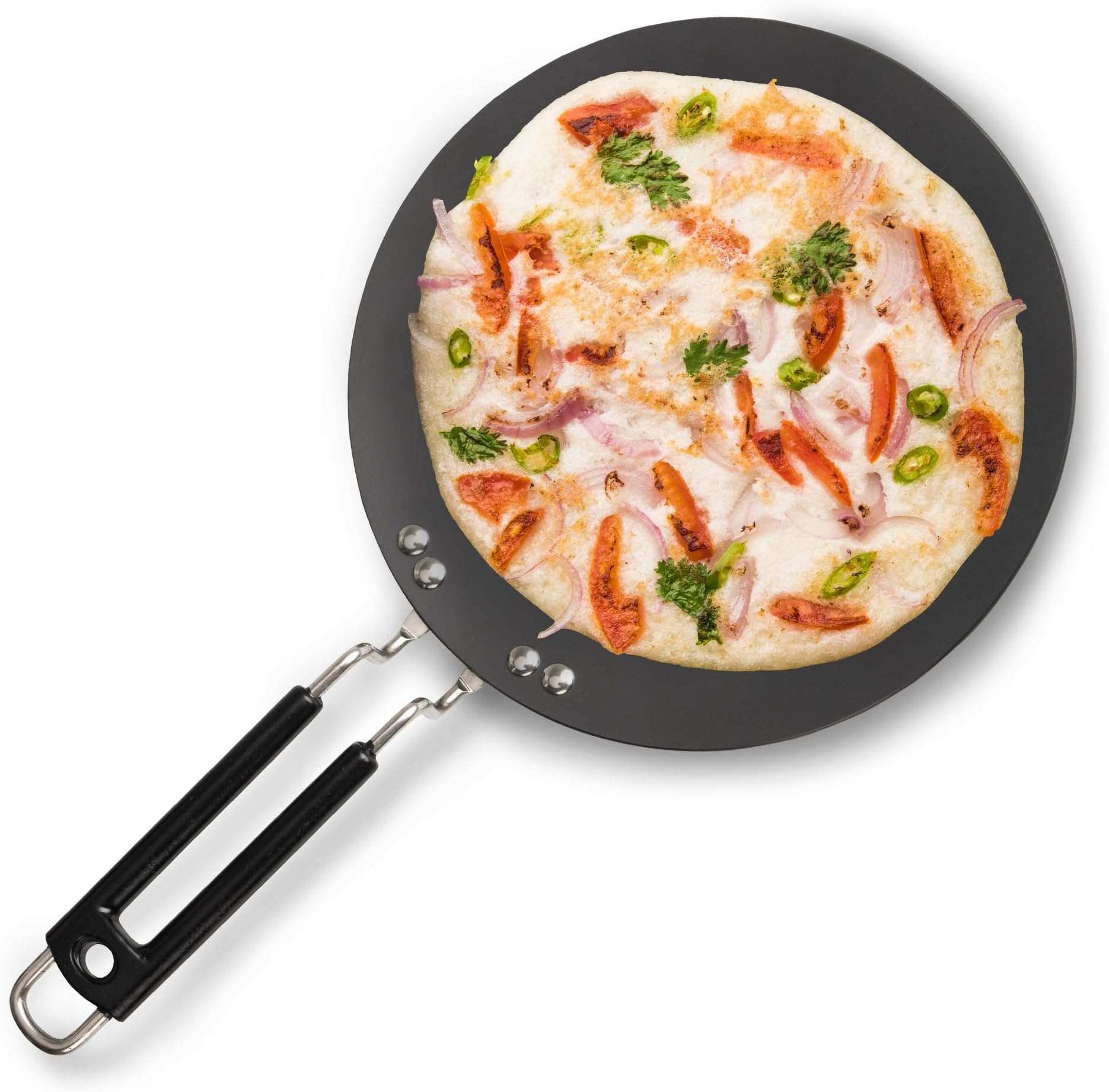Buy AGARO Elite Hard Anodised Tawa for Kitchen, 25 cm Diameter Tawa for ...