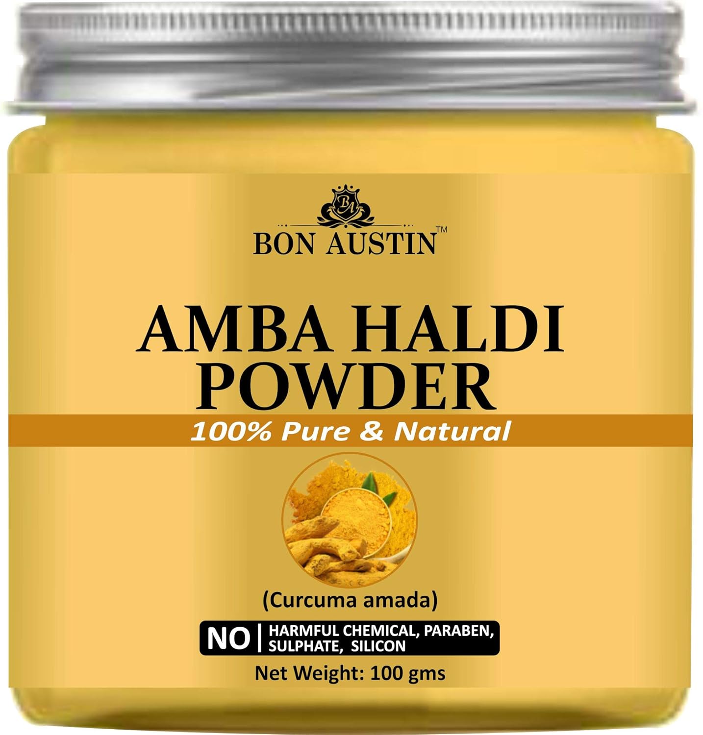Bon Austin 100% Pure & Natural Amba Haldi Powder - For Face Pack (100 ...