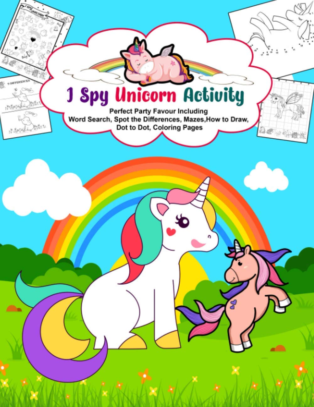 I Spy Unicorn Activity Perfect Party Favour Including Word Search ...