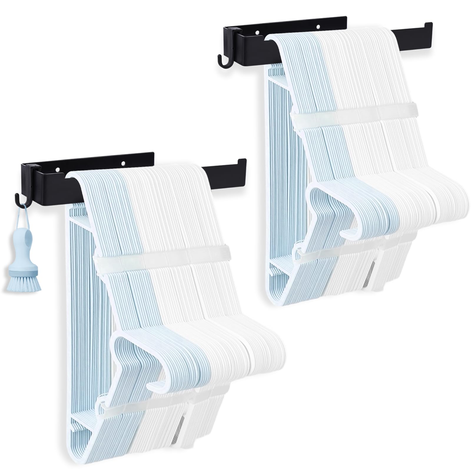 Amazon.com: MCPINKY 2PCS Hanger Organizer Stackers, Hanger Holder Rack ...