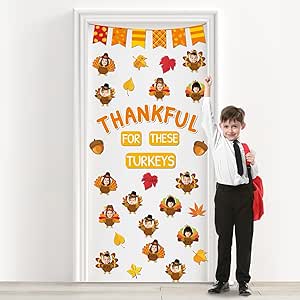 Amazon.com: Thanksgiving Turkey Bulletin Board Door Decorations ...