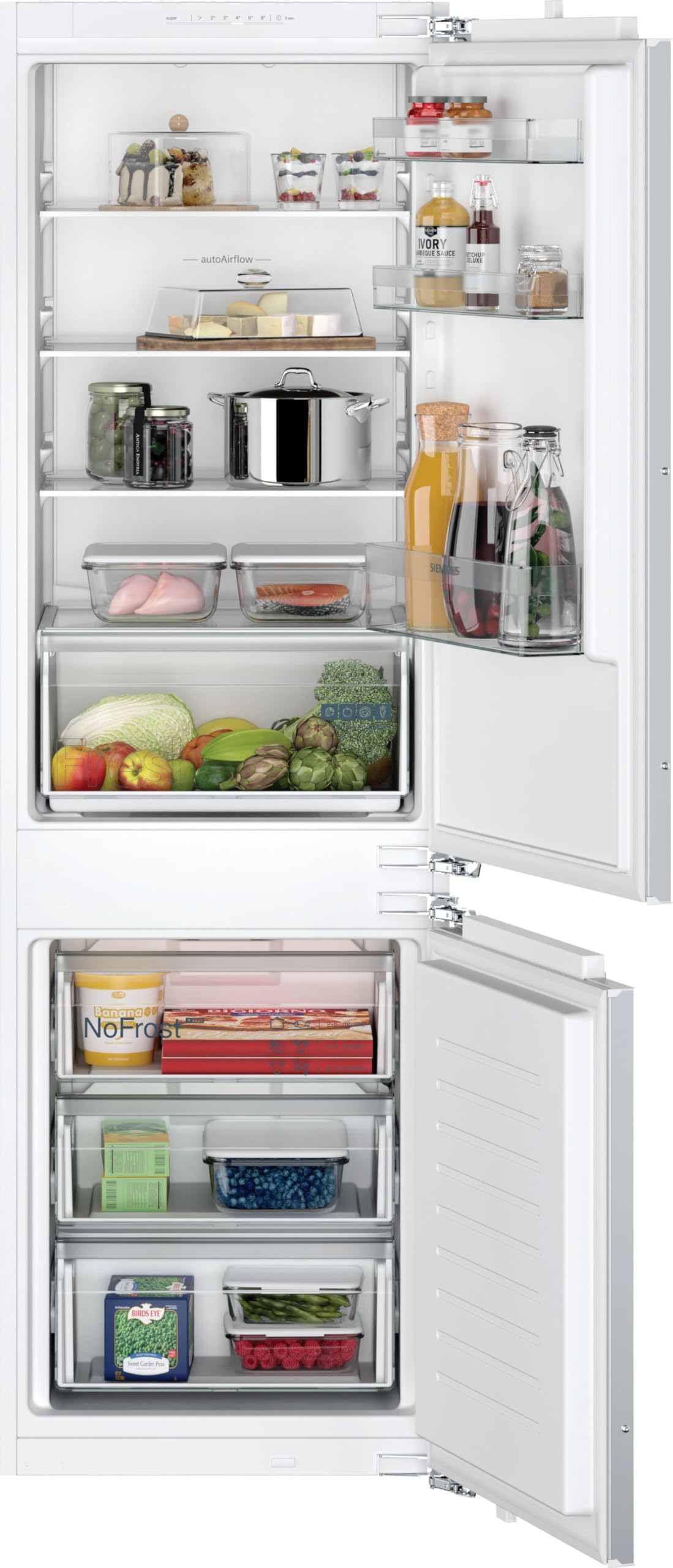 Bosch KIN86ADD0 Serie 6 Einbau-Kühl-Gefrier-Kombination, 177,2 x 55,8 ...